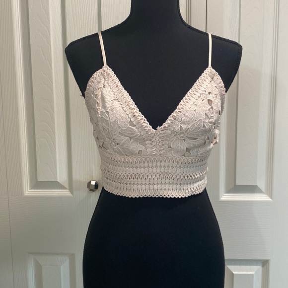Love Tree | Tops | Love Tree Crocheted Lace Bralette | Poshmark